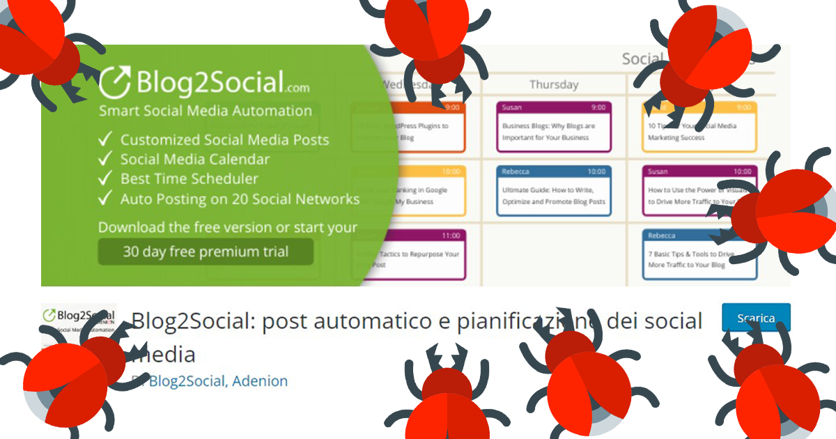 Blog2Social: problemi di sicurezza sul plugin WordPress | FlameNetworks Magazine